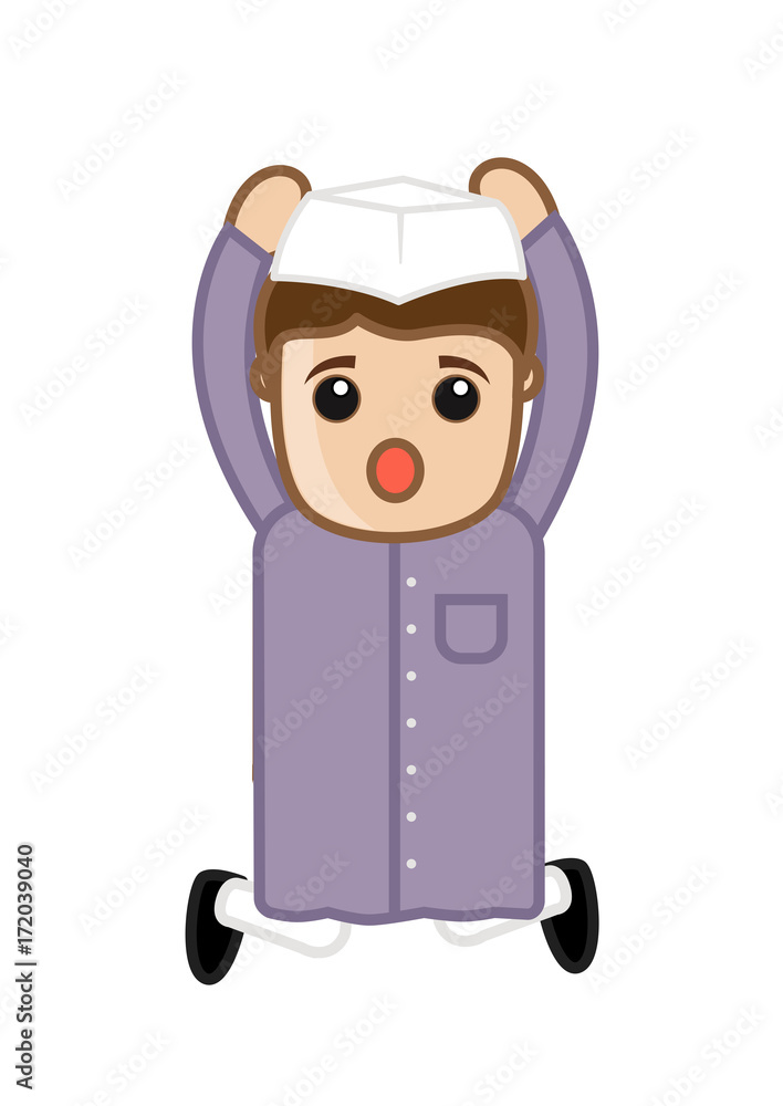 Cartoon Political Leader Jumping - clip-art vector illustration Stock ...
