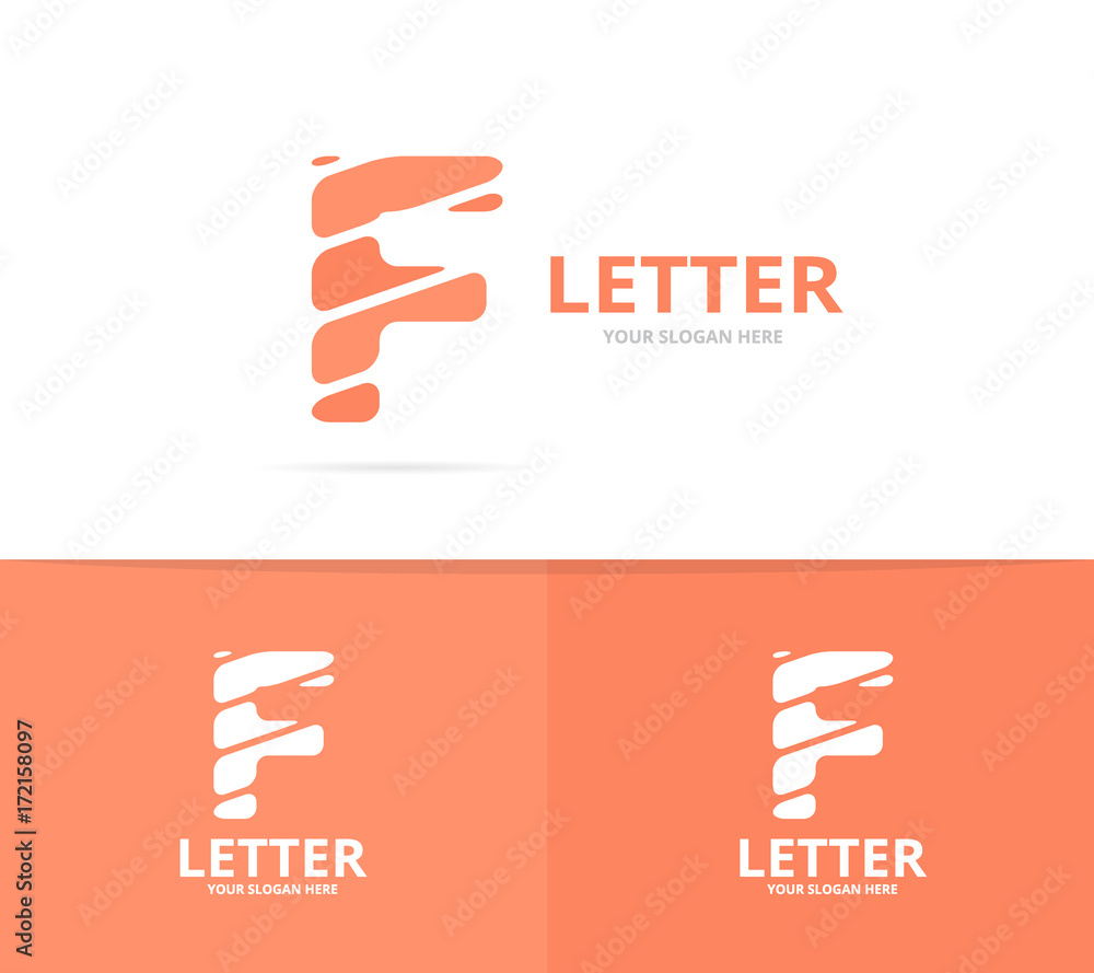 Unique vector letter F logo design template. Stock Vector | Adobe Stock