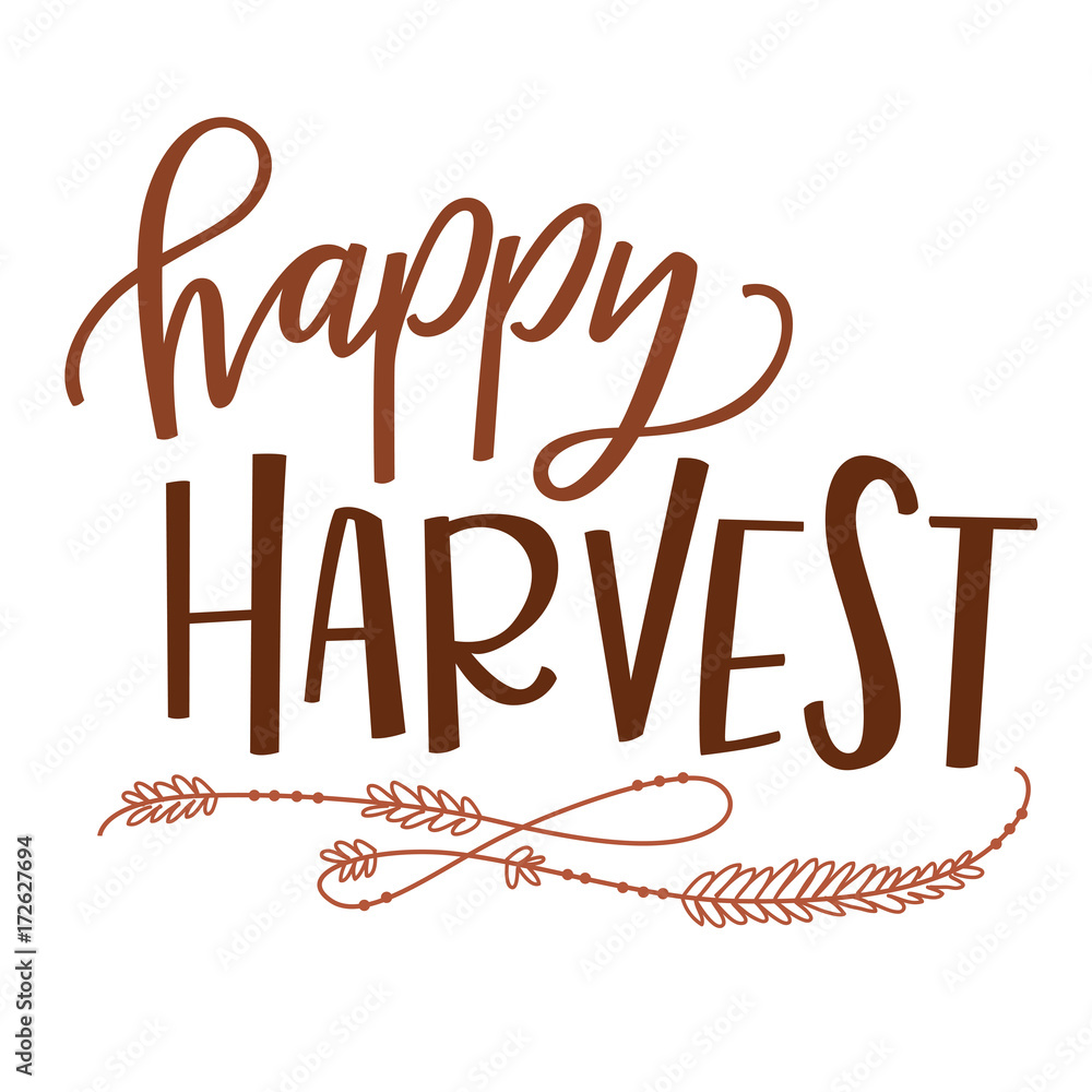 happy harvest Stock Vector | Adobe Stock