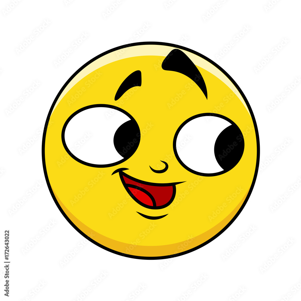 Joyful Cute Smiley Face - clip-art vector illustration Stock Vector ...
