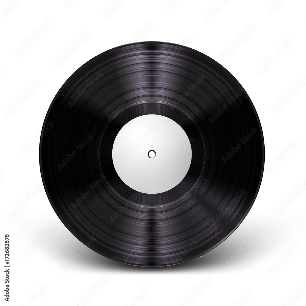 Beautiful, realistic vinyl record mockup with light effect and shadow ...