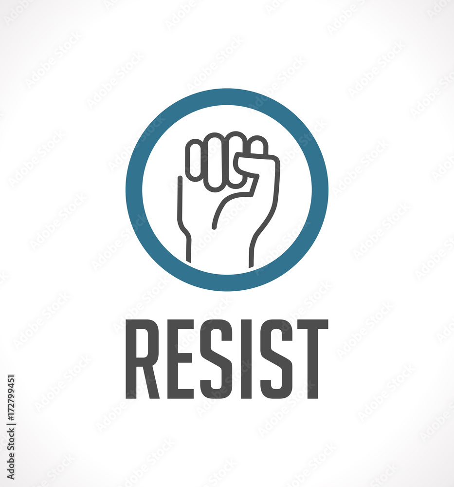 Logo - resist concept - fist as symbol of resistance Stock Vector ...