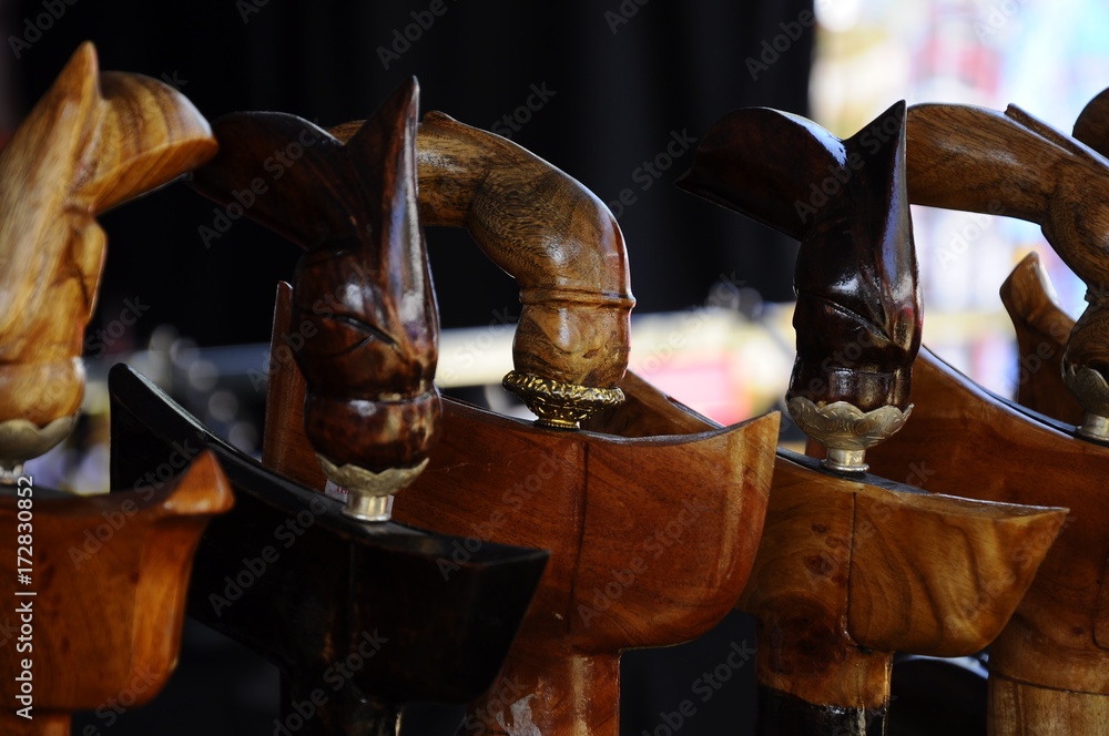 Kris Holders made of wood and ivory. It is the traditional weapon of ...