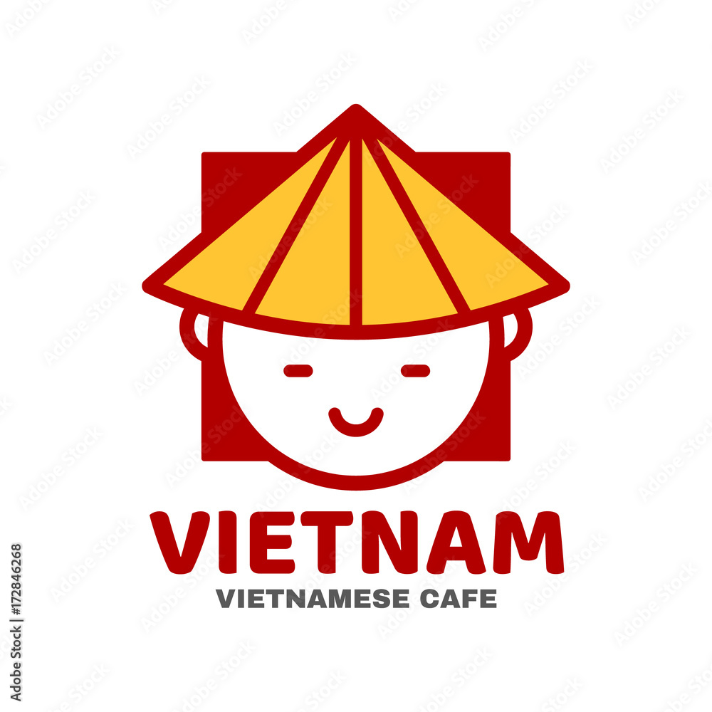 Vietnam logo template design. Vector modern line outline flat style ...