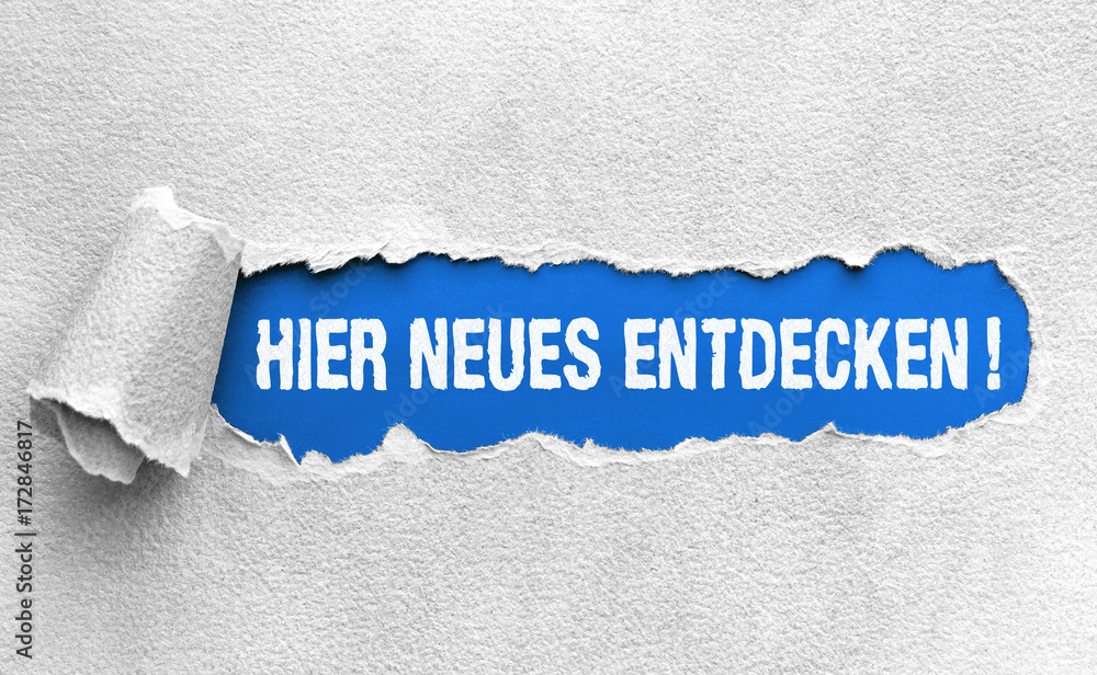 Stock-Illustration „Hier Neues entdecken!“ | Adobe Stock