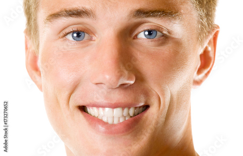 Happy smiling young man, on white Stock Photo | Adobe Stock Happy smiling young man, on white Stock Photo | Adobe Stock