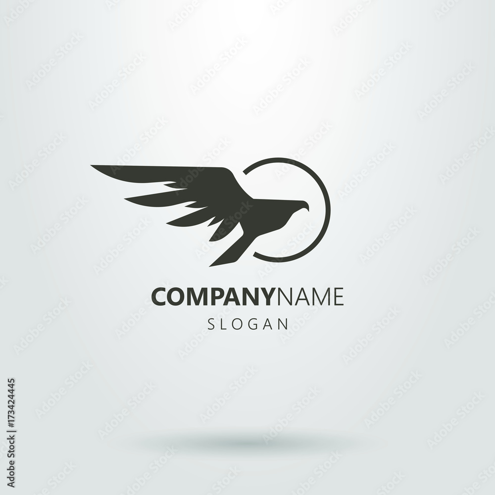 Black and white hawk logo Stock Vector | Adobe Stock