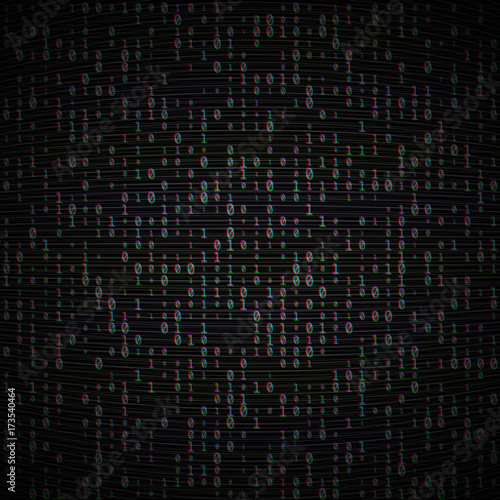Vector Binary Code Dark Background Big Data And Programming Hacking Decryption Encryption