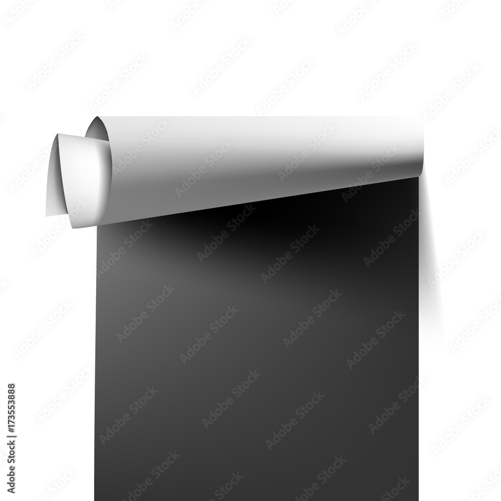 Paperhanging (wallpaper) roll background. Scrolled wallpaper mockup ...