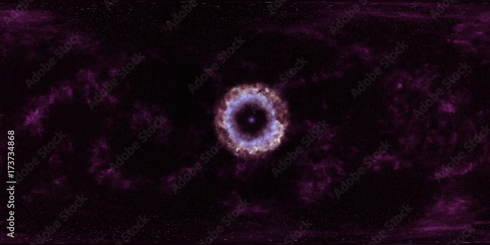 Deep space, stars and nebula, 360 degrees panorama, HDRI high ...