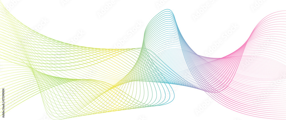 rainbow color abstract wave background template Stock Vector | Adobe Stock