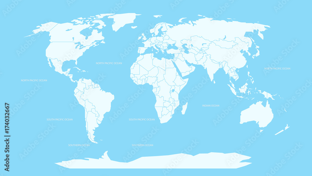 World map infographic layout. World map Vector globe template for ...