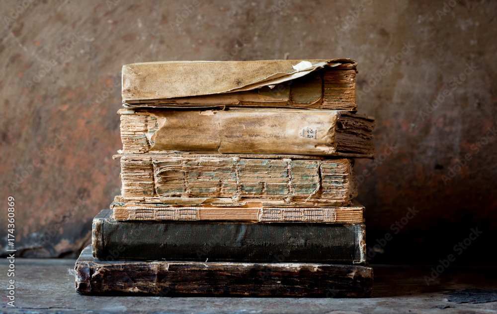 Stack of Antique Books Stock Photo | Adobe Stock