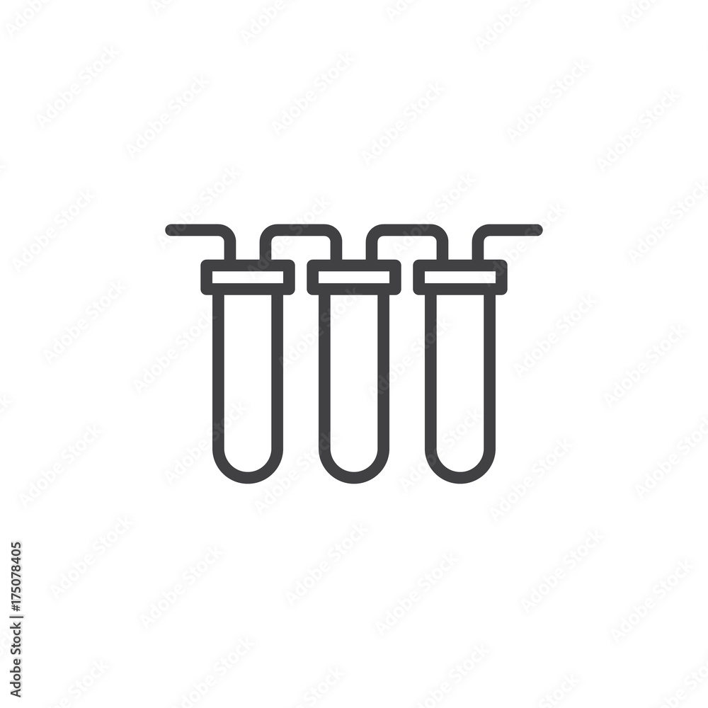 Water filters line icon, outline vector sign, linear style pictogram ...