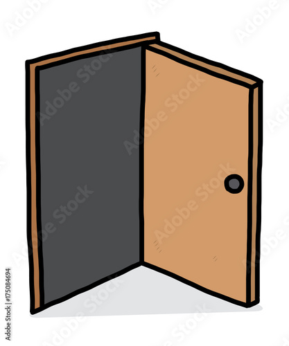 open door / cartoon vector and illustration, hand drawn style, isolated ...