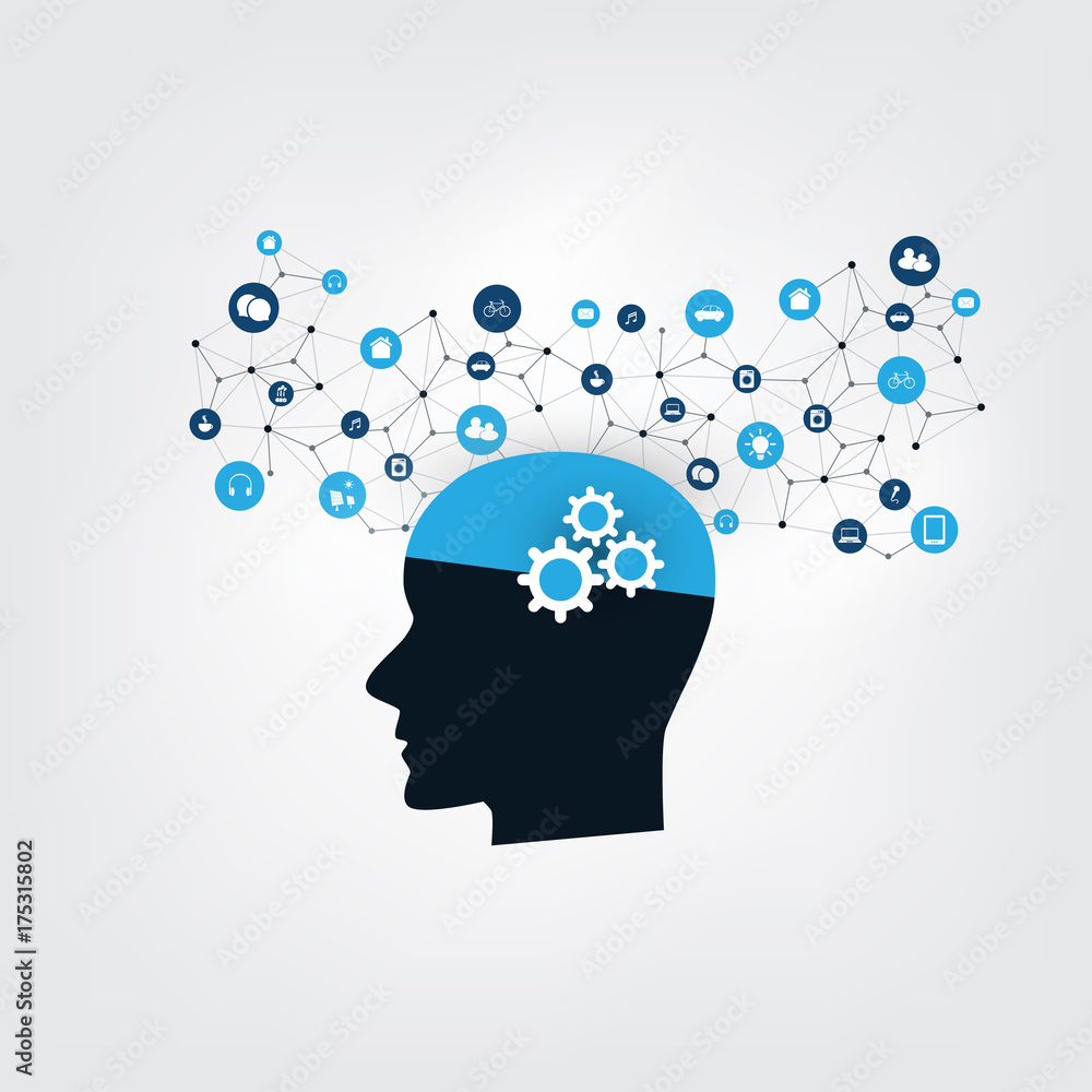 Machine Learning, Artificial Intelligence and Networks Design Concept ...