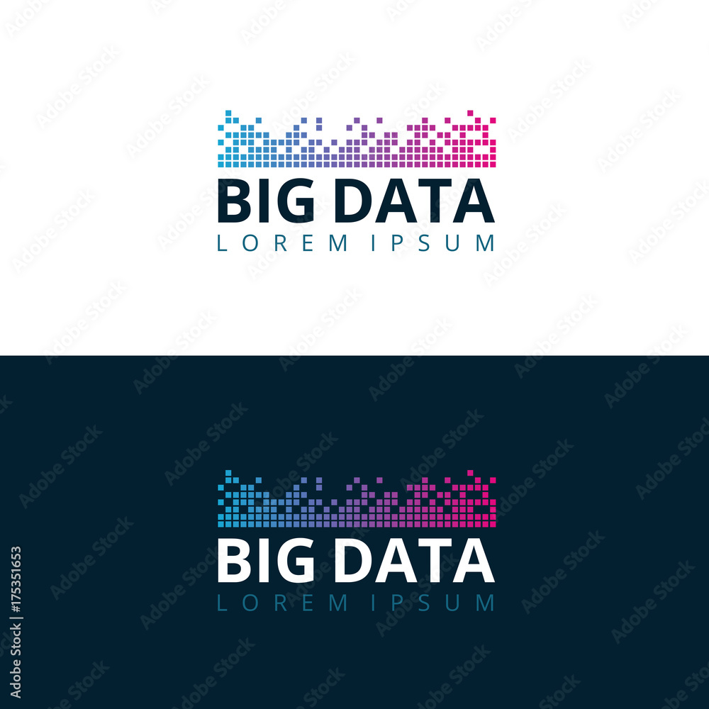 Big Data mosaic logo design concept. Vector illustration Stock Vector ...