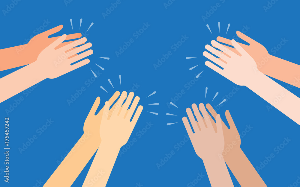 Human hands clapping ovation Stock Vector | Adobe Stock