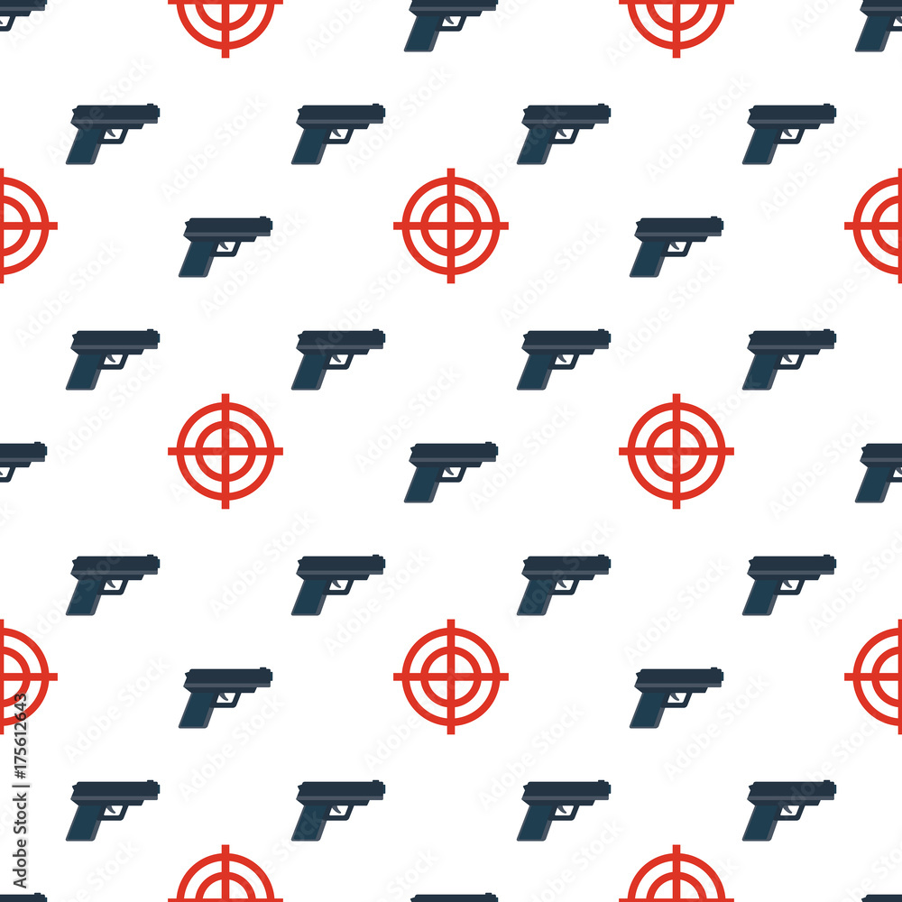 gun targets seamless pattern2 Stock Vector | Adobe Stock