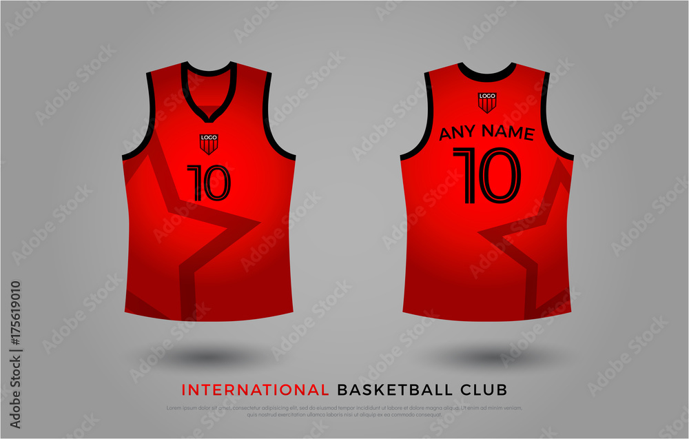 basketball t-shirt design uniform set of kit. basketball jersey ...