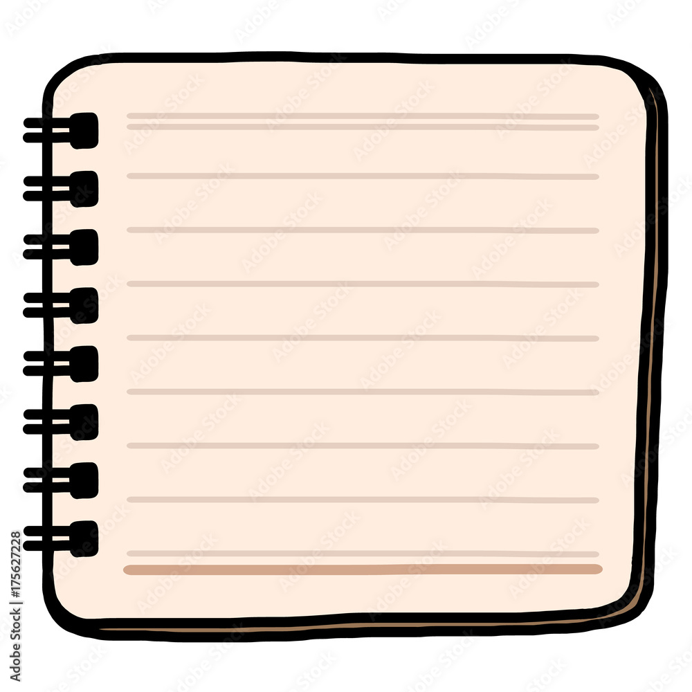 small notebook / cartoon vector and illustration, hand drawn style ...
