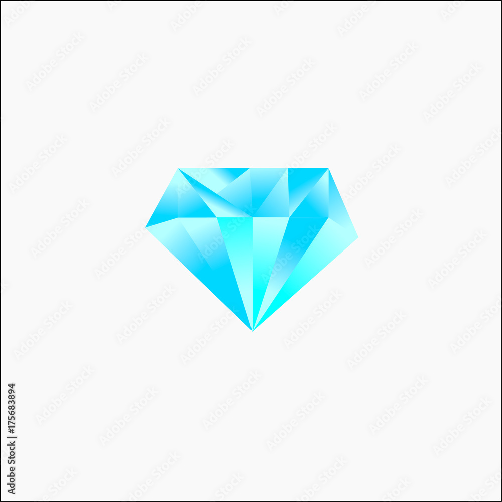 Diamond Logo 3D Blue template Stock Vector | Adobe Stock