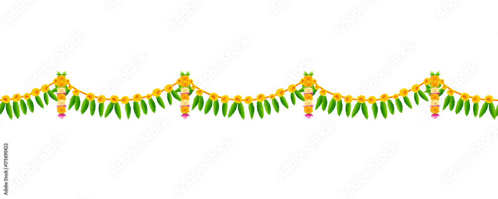 Flower garland decoration toran for Happy Diwali Holiday background ...