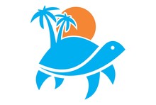 Summer Surfing Turtle Poster Free Stock Photo - Public Domain Pictures