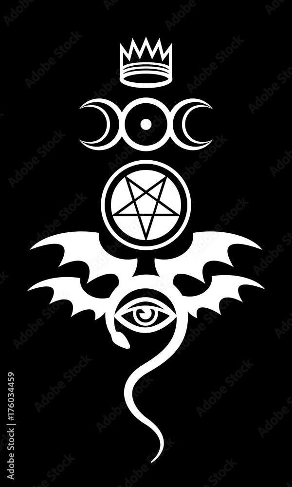 EVIL EYE (The Greater Malefic). Emblem of Witchcraft and Sign of ...