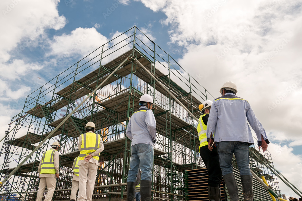 Civil engineer and safety officer in spec steel truss structure ...