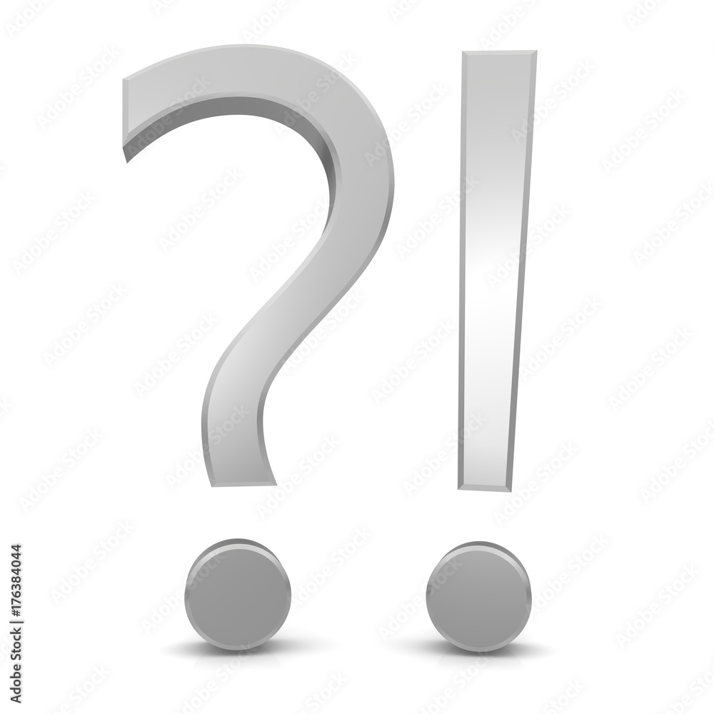 Ilustración de Stock question mark exclamation mark 3d interrogation ...