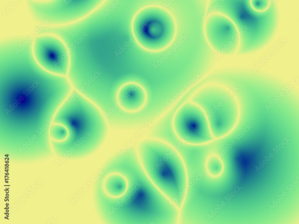 Green abstract futuristic glossy background with fabric, silk texture ...