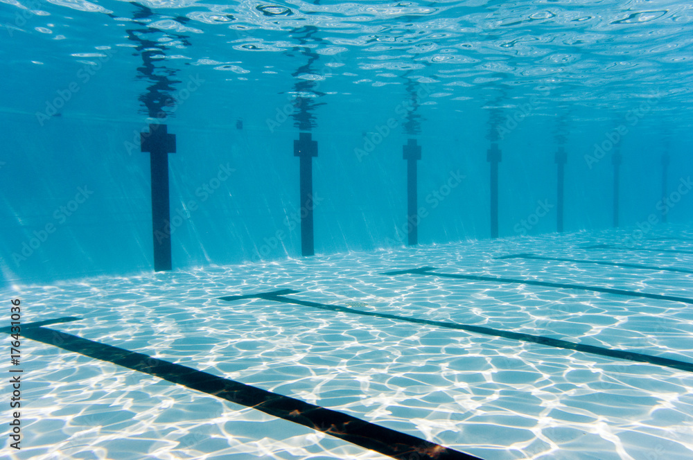 Underwater shoot of swimming pool Stock Photo | Adobe Stock