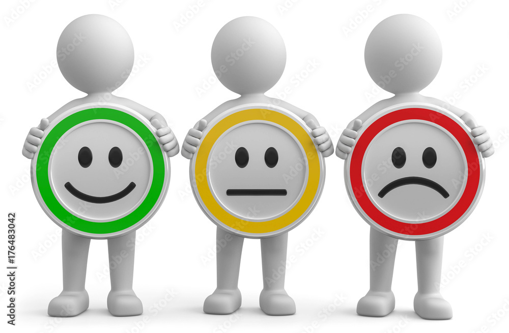 weisse 3d Männchen Emotionen Stock Illustration | Adobe Stock