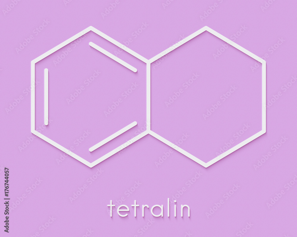 Tetralin solvent molecule. Skeletal formula. Stock Illustration | Adobe ...