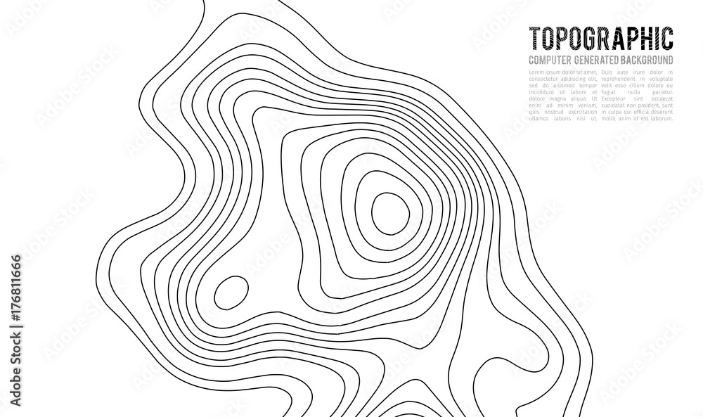 Topographic map contour background. Topo map with elevation. Contour ...