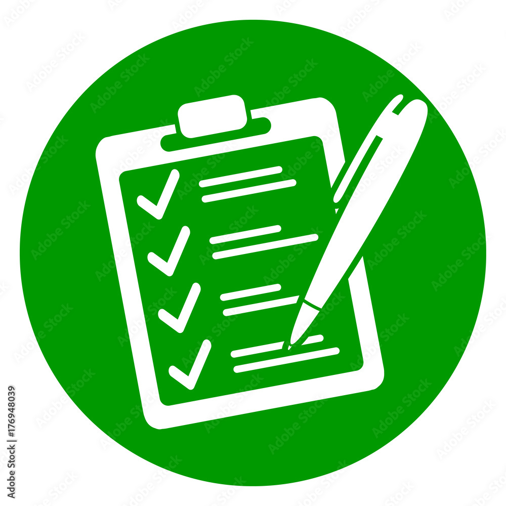 Stock-Vektorgrafik „checklist green circle icon“ | Adobe Stock
