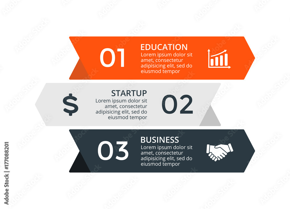 Vector up stairs arrows infographic, diagram chart, graph presentation. Business growth concept ...