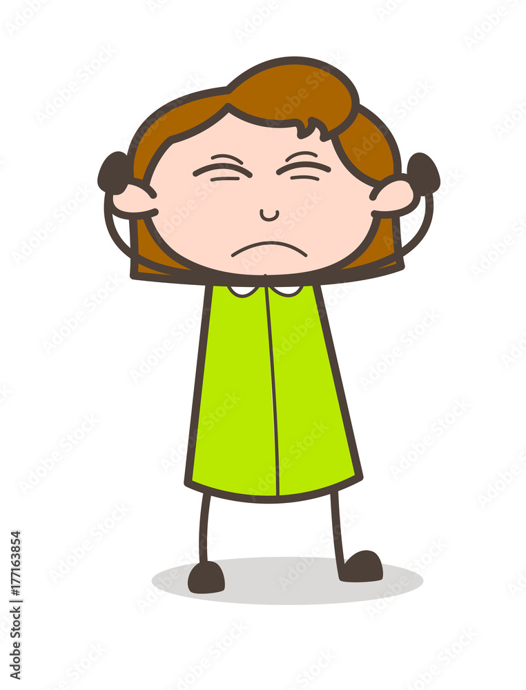 Irritated Cartoon Face