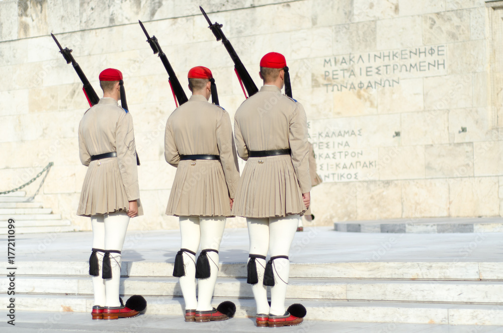 Tsolias or known as Evzones is Greeces historic presidential guard ...