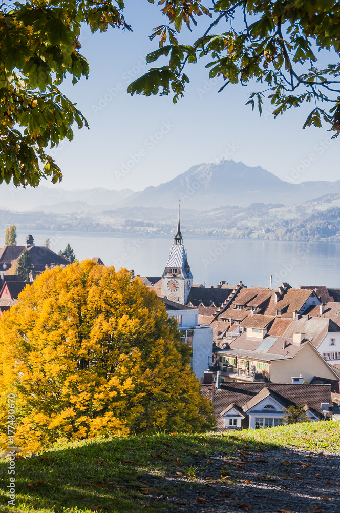 Stadt Zug, Zug, Stadt, Altstadt, Zytturm, Zugersee, Altstadthäuser ...