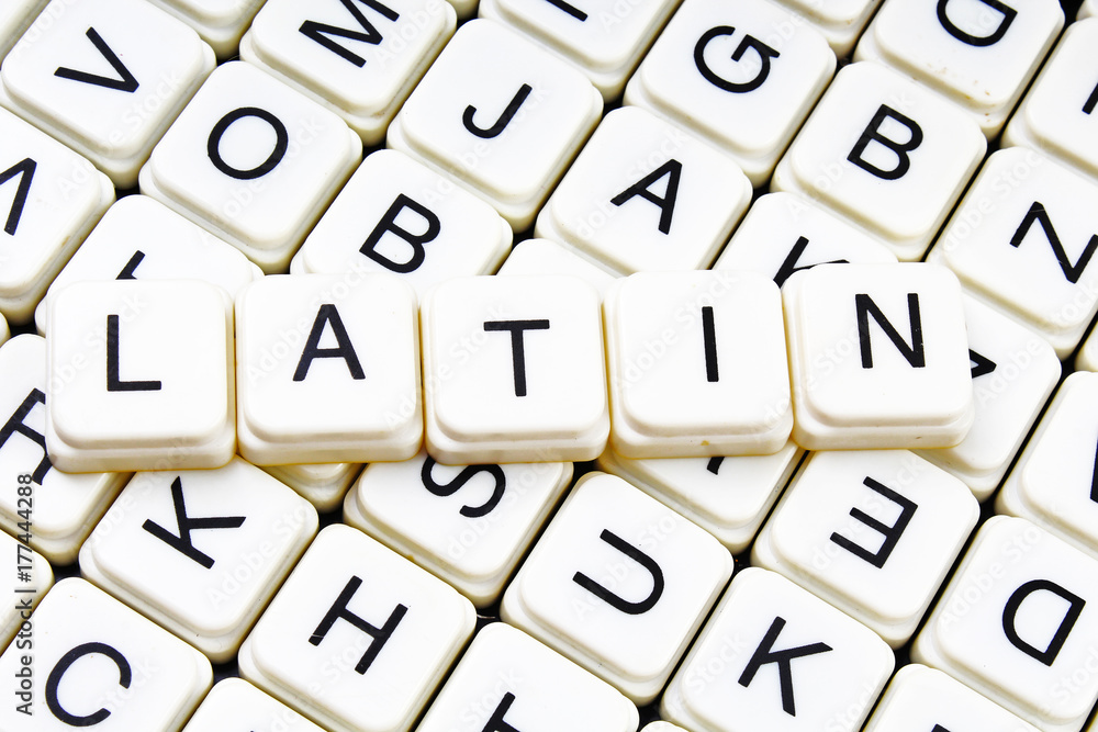 Latin word text letters keyboard alphabets Stock Photo | Adobe Stock