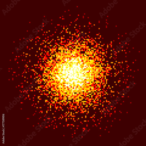 8-Bit Pixel Red Explosion - Buy this stock vector and explore similar ...