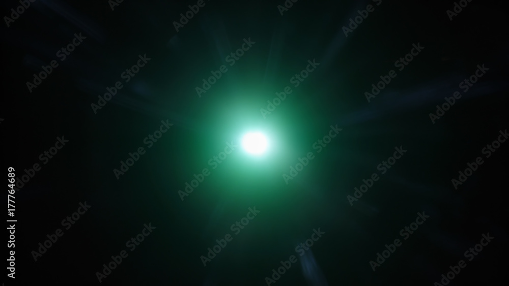 Green light and radial lens flares Stock Illustration | Adobe Stock