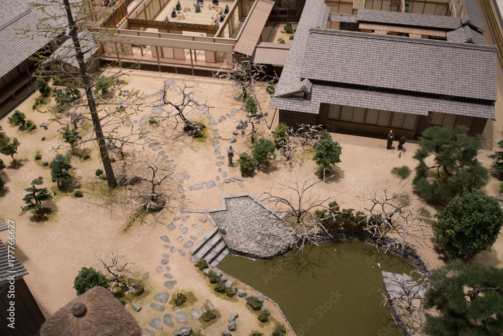 Photo Stock Traditional house Japan sieve / Diorama of Japan House in ...