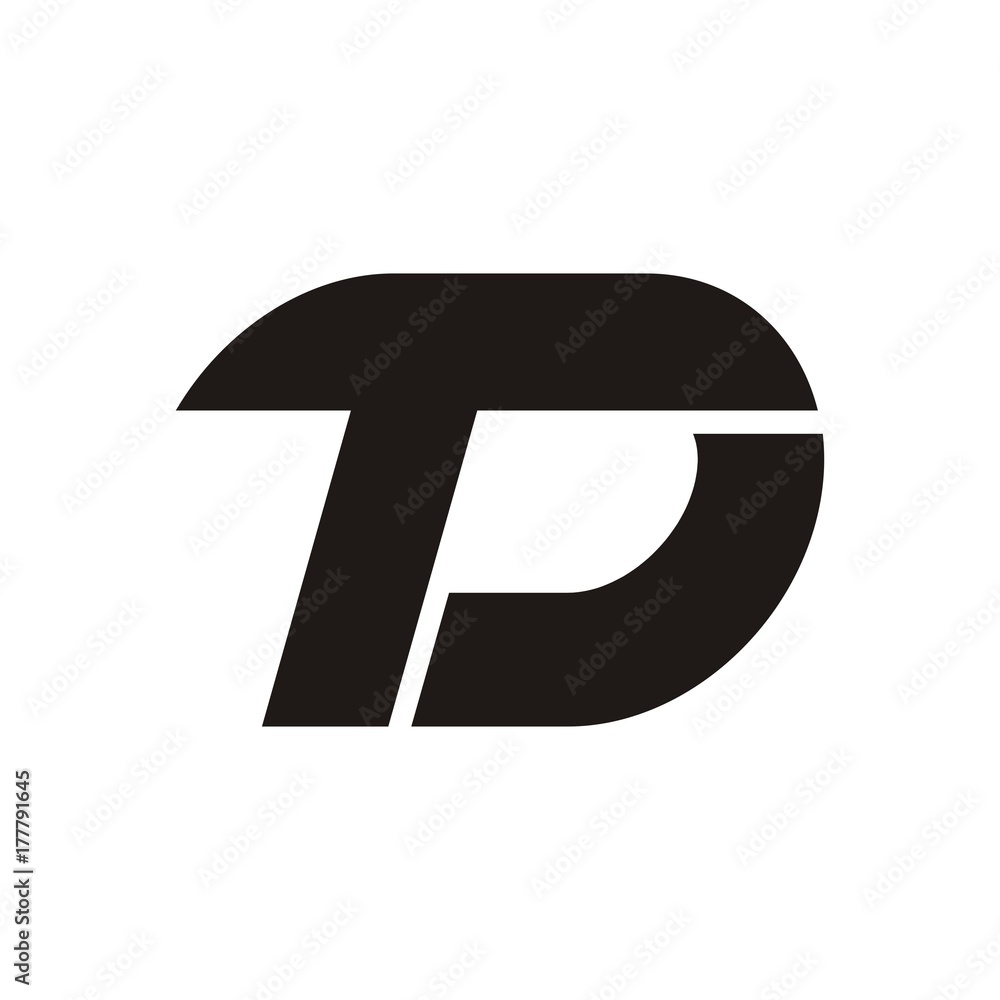 TD logo initial letter design template vector Stock Vector | Adobe Stock