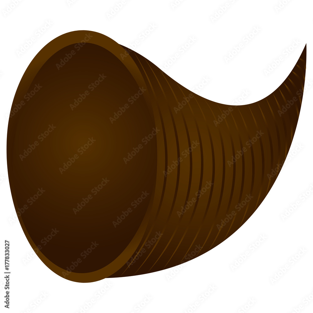 Empty cornucopia isolated on white background, Vector illustration ...