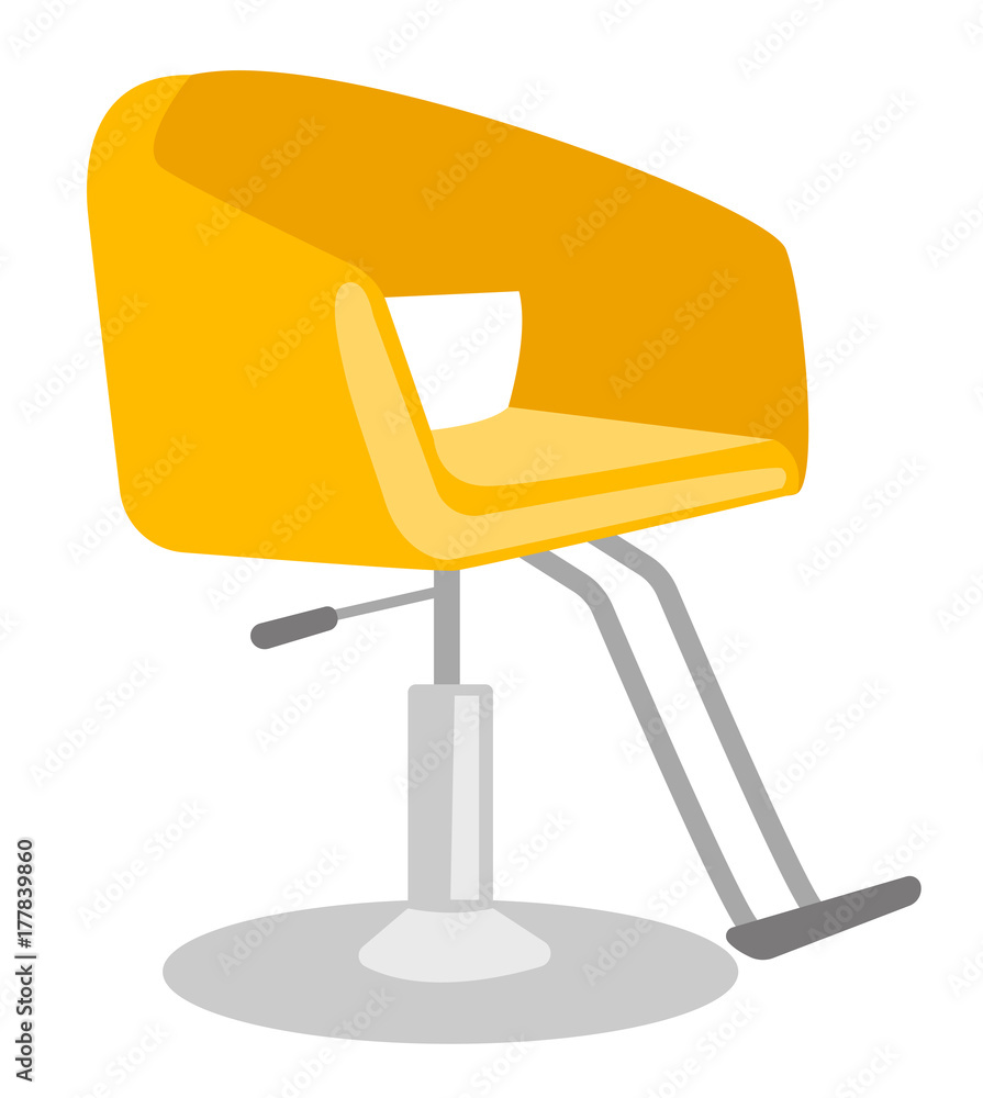 Barber leather adjustable chair vector cartoon illustration isolated on ...