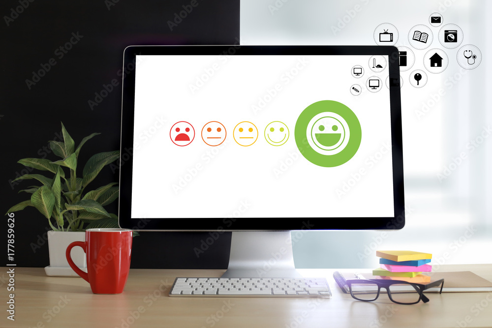 pressing smiley face emoticon The Customer Service Target Business ...
