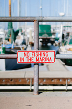 Warning Sign At Marina Free Stock Photo - Public Domain Pictures